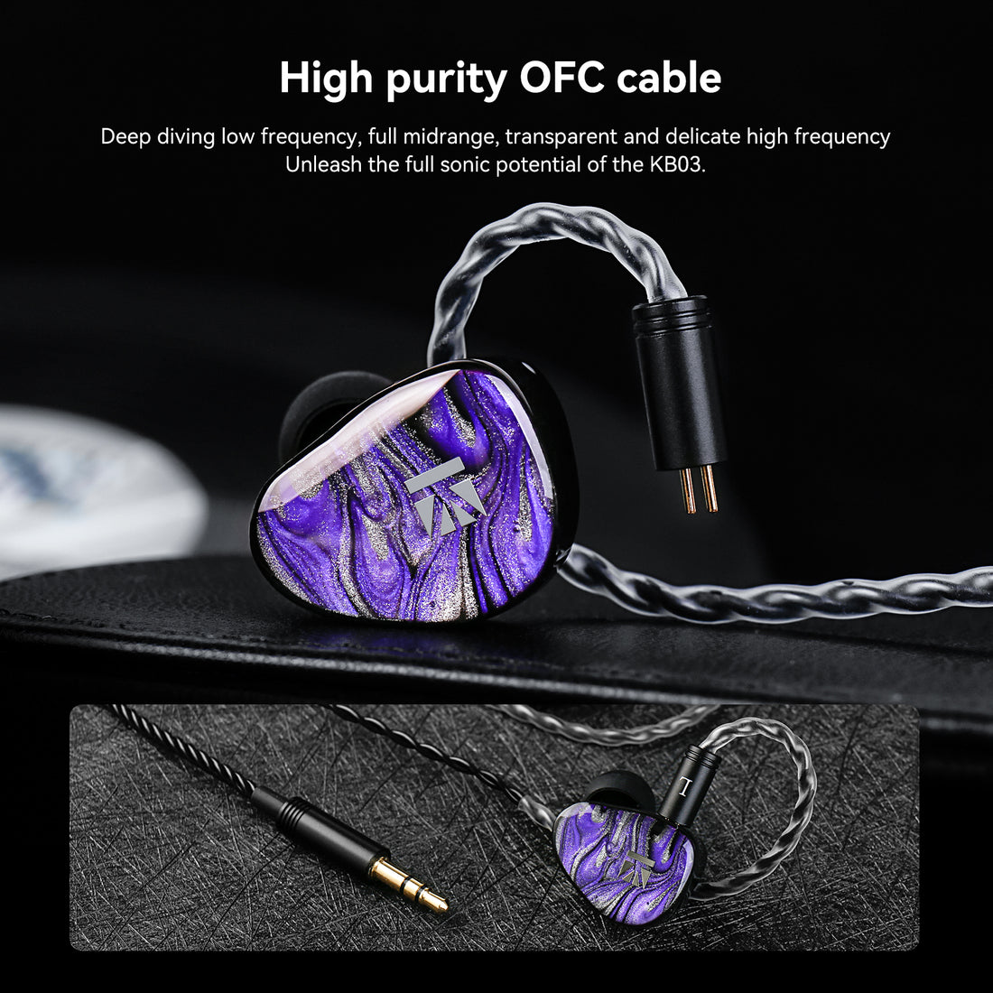【KBEAR Alkaid KB03】in Ear Monitors 1 DD+1 BA+1 Bone Conduction Hybrid – KEEPHIFI