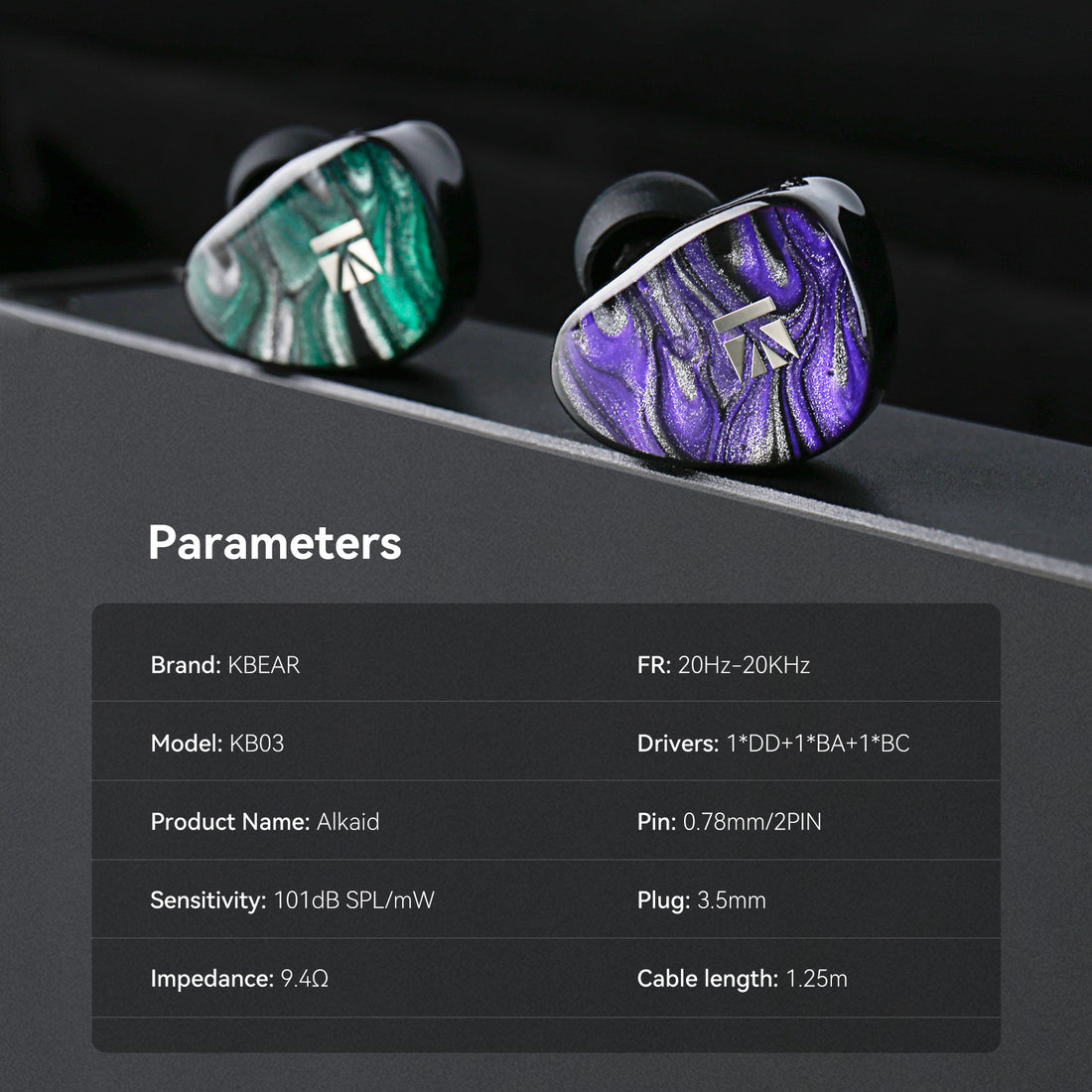 【KBEAR Alkaid KB03】in Ear Monitors 1 DD+1 BA+1 Bone Conduction Hybrid – KEEPHIFI