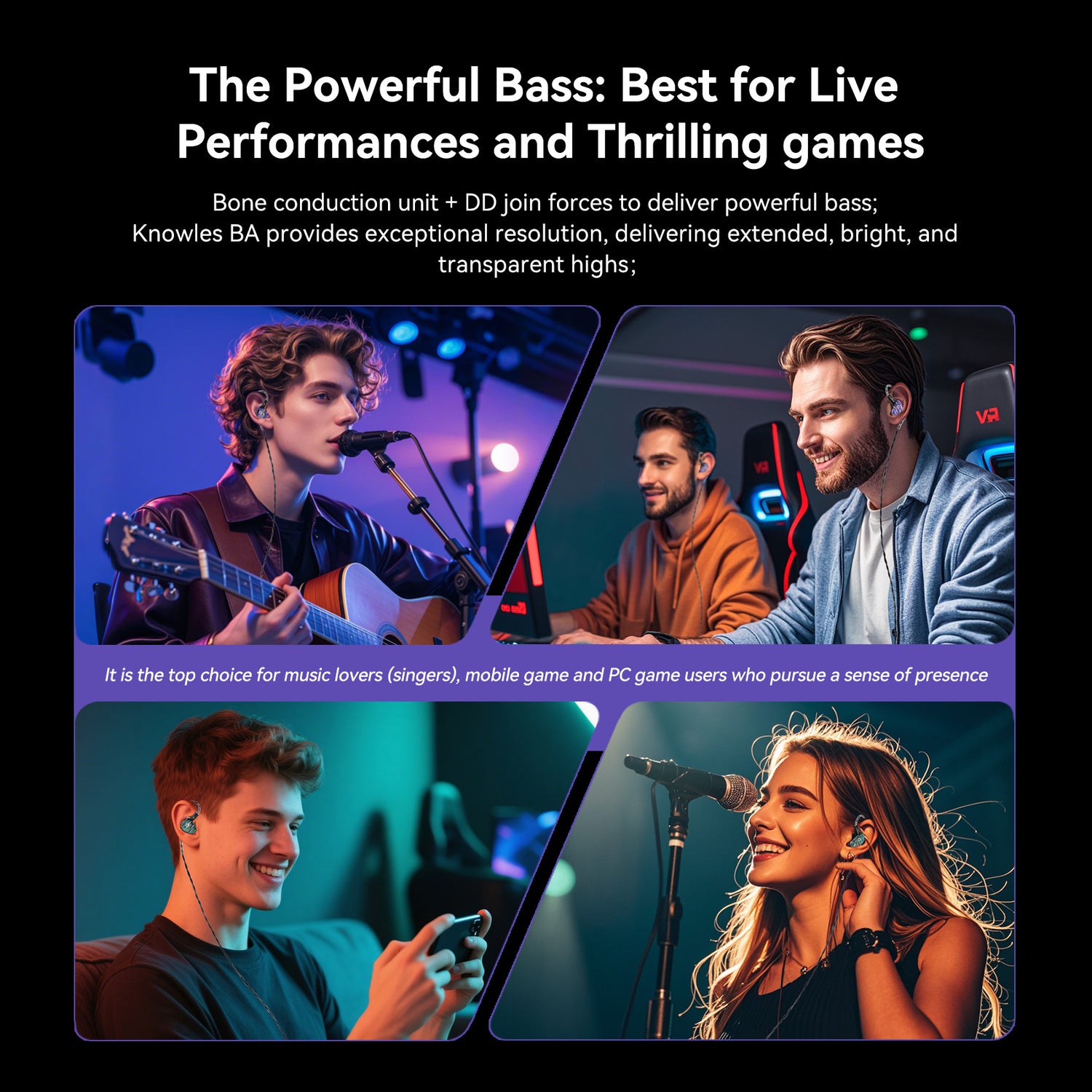 【KBEAR Alkaid KB03】in Ear Monitors 1 DD+1 BA+1 Bone Conduction Hybrid – KEEPHIFI