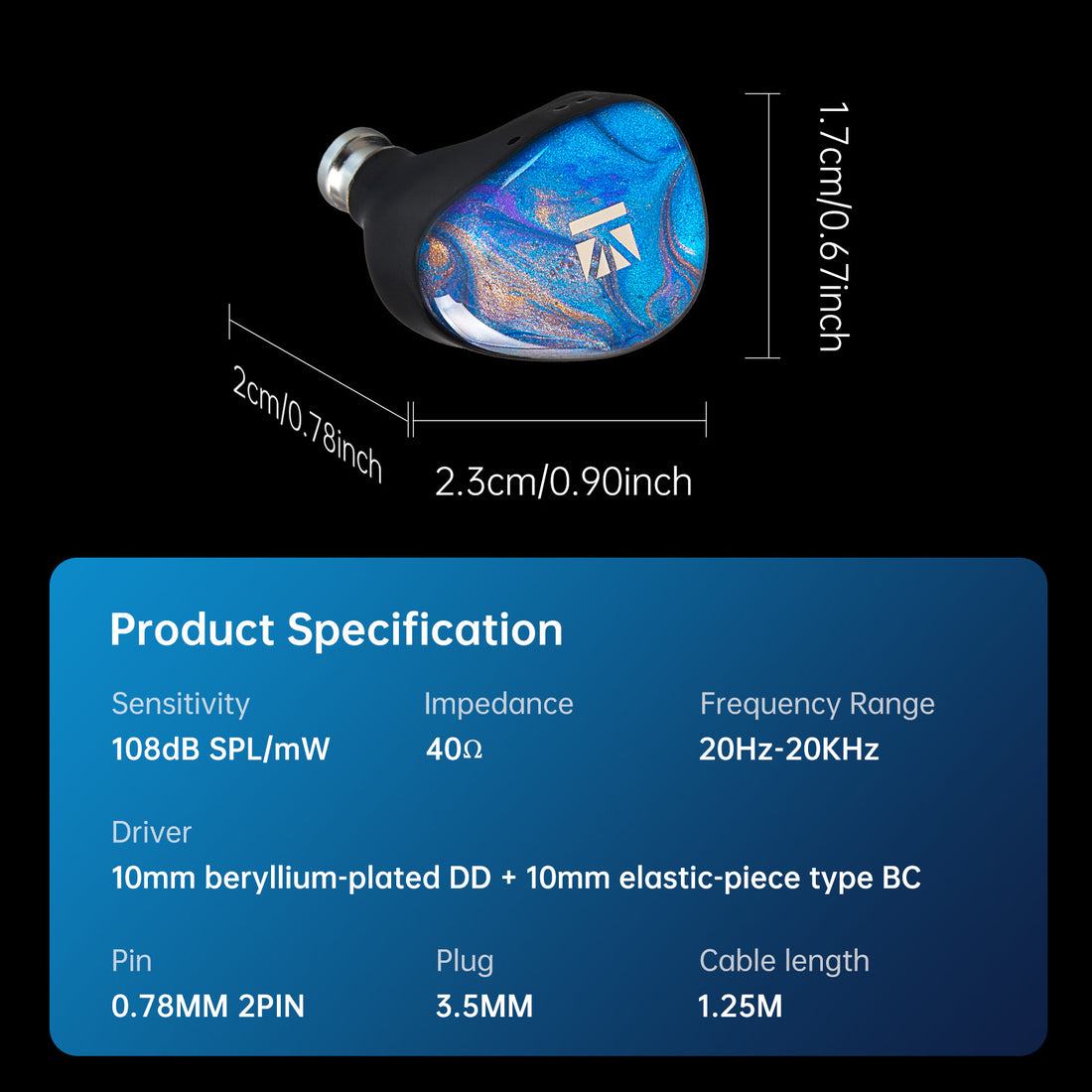 【KBEAR KB02】Beryllium-plated Dynamic Driver Super Bass Bone Conduction ...